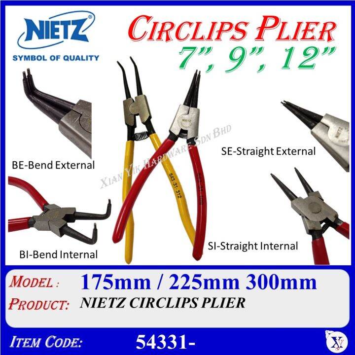 54331- 7" / 9" / 12" NIETZ CIRCLIPS PLIER (SE) EXTERNAL / (SI ...