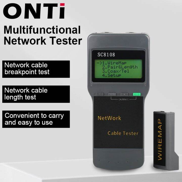 Portable LCD Network Tester Meter&LAN Phone Cable Tester & Meter With ...