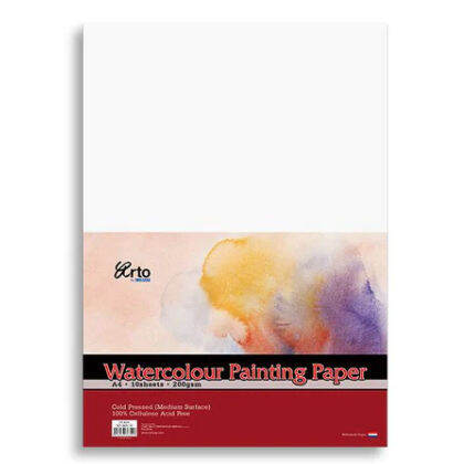 PREMIUM WATERCOLOUR PAINTING PAPER A4 - 10 SHEETS 200GSM- CELLULOSE ...