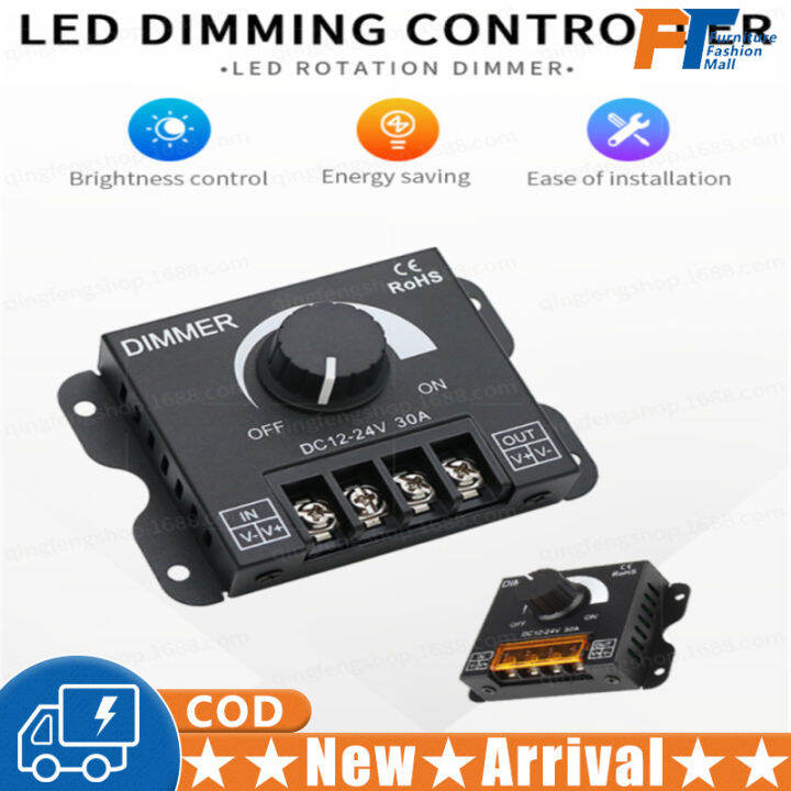 12V 24V 30a Led Dimmer Controller Pwm Dimming Control สำหรับไฟ Led ...
