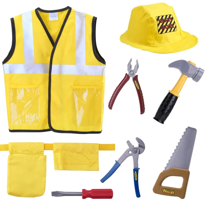 Construction Worker Costume Role Play Kit Set | Lazada PH