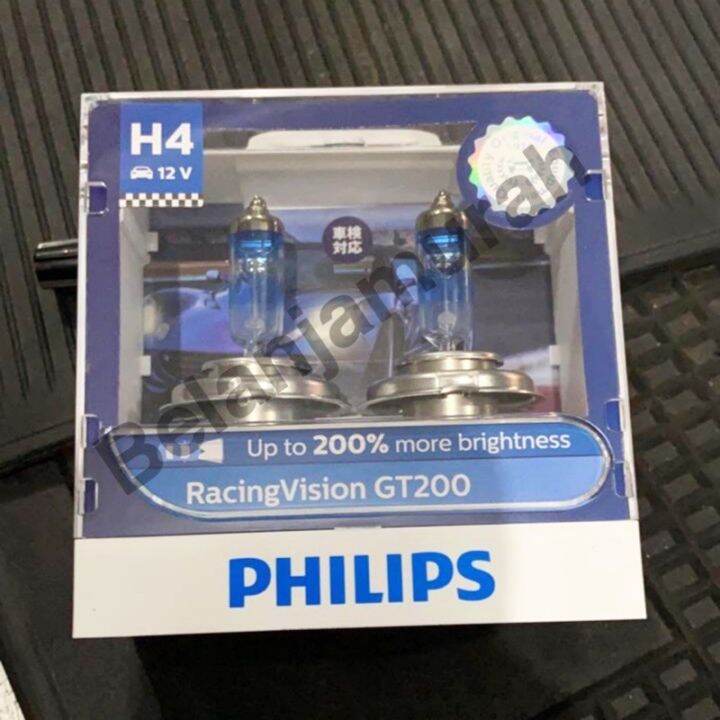 Philips Racing Vision H4 12V 60/55w Bohlam Lampu RacingVision +200% ...
