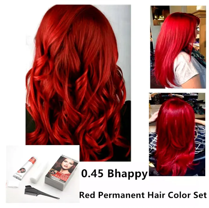 Beauty Red Permanent Hair Color Set - 0.45 Bhappy | Lazada PH