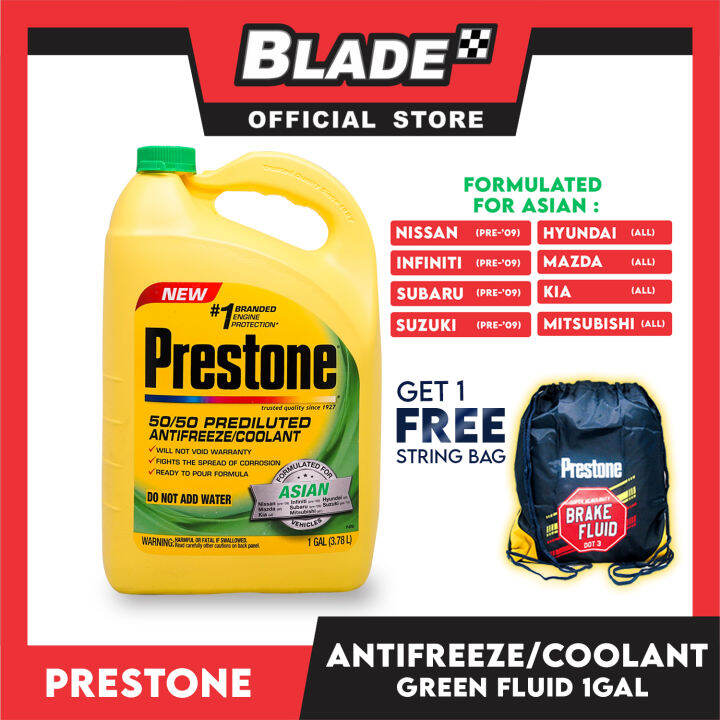 Prestone 5050 Prediluted AntifreezeCoolant Green 1 Gallon with FREE ...
