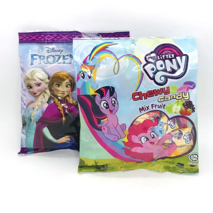 Disney Frozen Chewy Candy / My Little Pony Chewy Candy Mix Fruit 105g ...