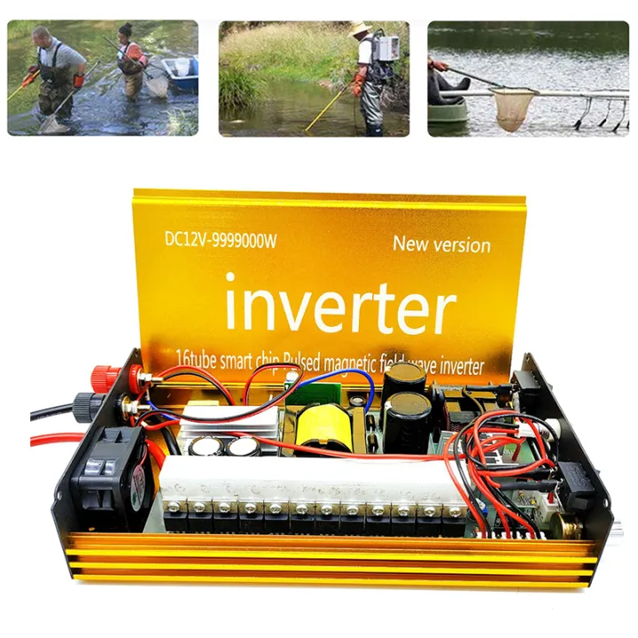 16 Tubes 2000W Fishing Machine Electric Inverter Fish Shocker Stunner ...