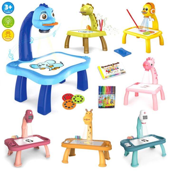 Children Led Projector Painting Art Drawing Table Light Toy For Kids ...
