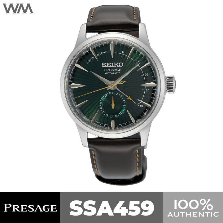 Seiko Presage Cocktail Time Midnight Mockingbird Power Reserve Green ...