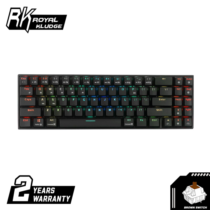 Royal Kludge RK71 Tri Mode RGB 71 Keys Hot Swappable Mechanical ...
