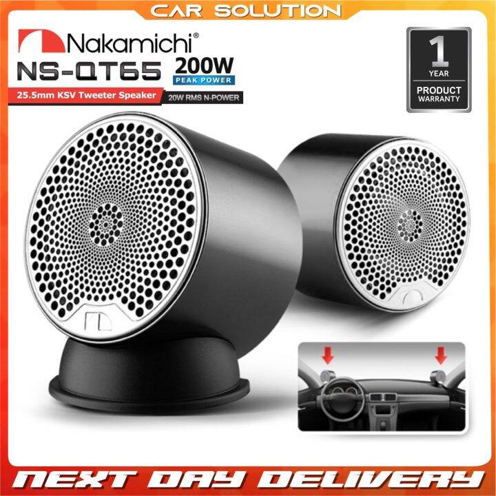 Nakamichi NS-QT65 200W 25.5mm KSV Car Compact Mid Tweeter Speaker ...