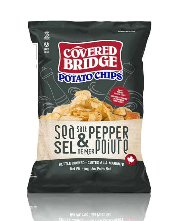 Covered Bridge Potato Chips Sea Salt & Pepper -170g | Lazada PH