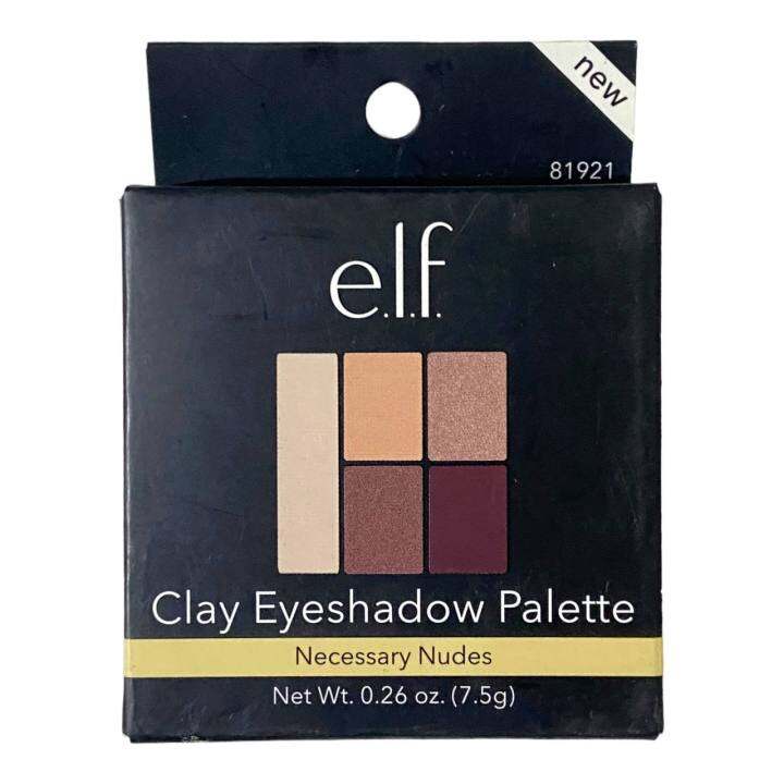 ELF Clay Eyeshadow Palette, Long Lasting Wear, Necessary Nudes 7.5g ...