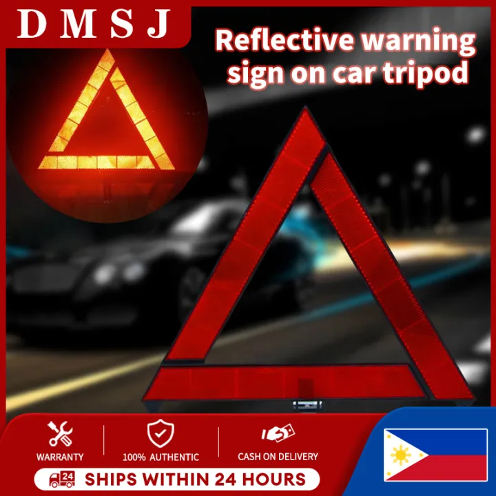 Car mounted plastic reflective warning sign Parking safety triangle PVC ...