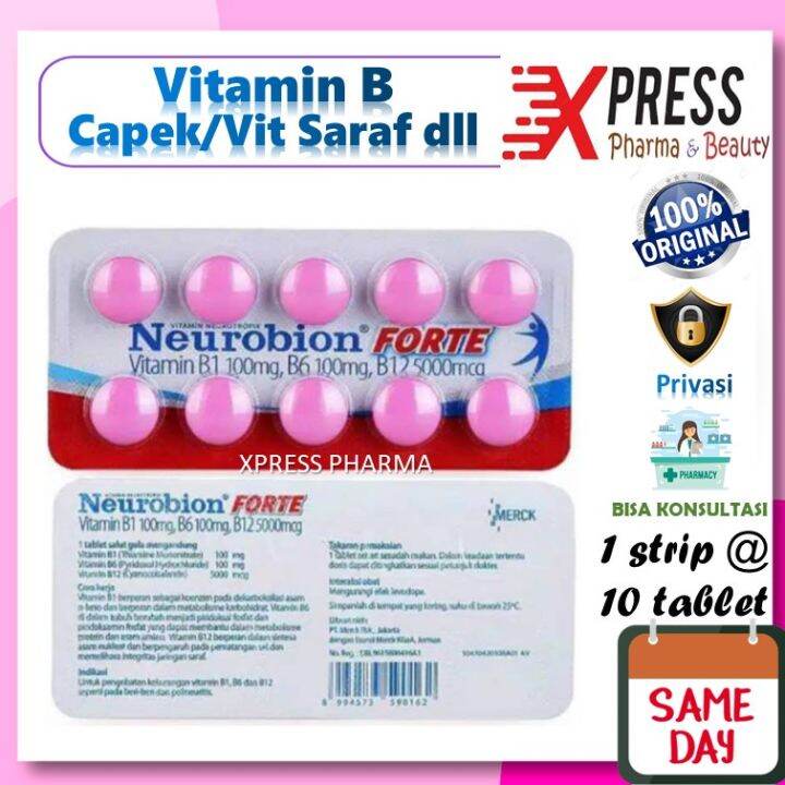 ⚡XPRESS⚡ Neurobion Forte Pink Merah 5000 Neuro Bion | Lazada Indonesia