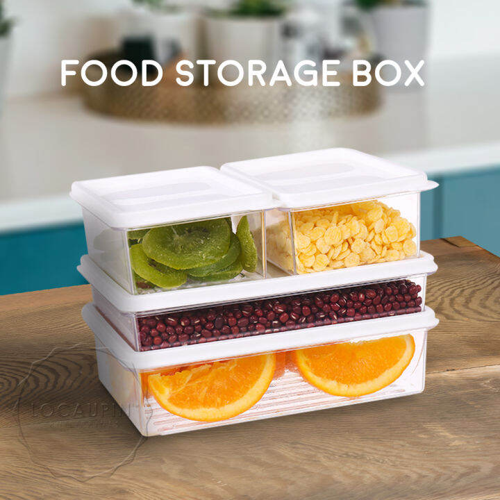 Locaupin 4 Pieces Set Food Grade Home Fridge Sealed Meal Box Space ...