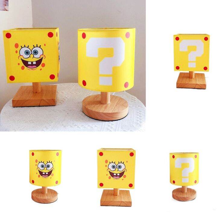 WRUSEMU Super Mary Mario Desk Lamp Mario Bros Question Mark Mario Night ...
