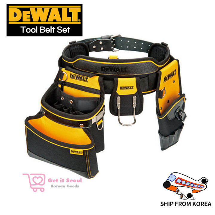 dewalt tool belt set multi purpose pouch hammer hanger drill pouch | Lazada