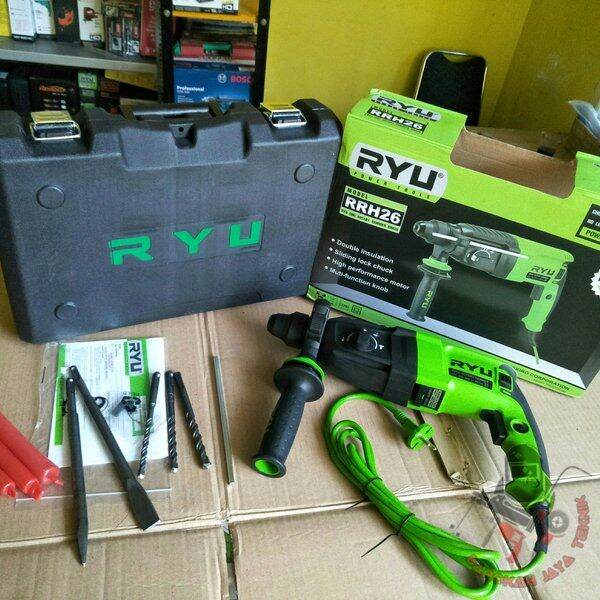 RYU Mesin Bor Bobok Beton SDS Plus Rotary Hammer bobok 3 fungsi ryu RRH26 RRH 26 / Rotary Hammer ...