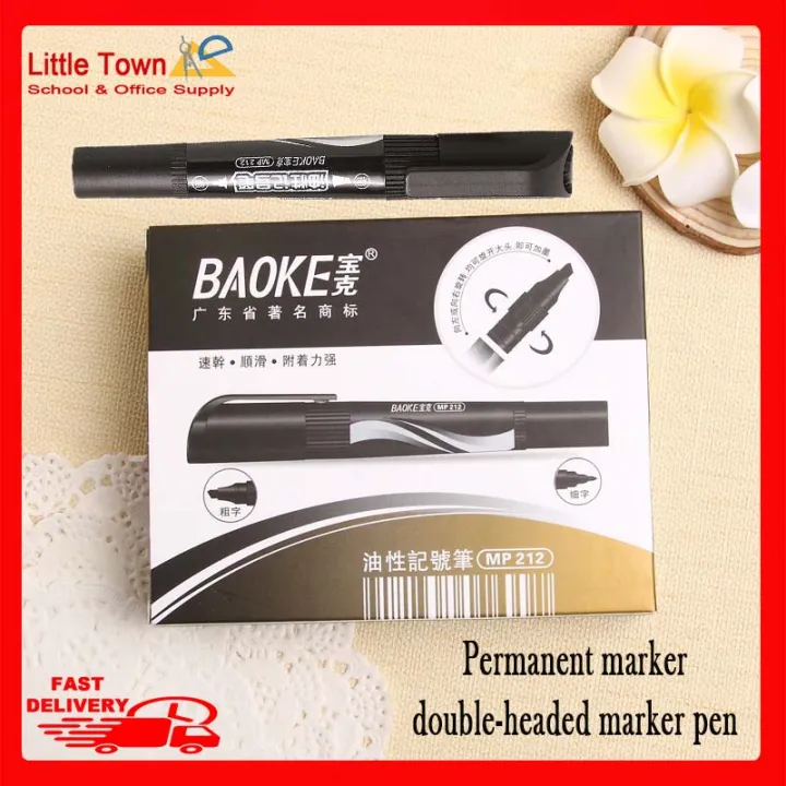 1pce Baoke Permanent marker Refillable Marker Pen Double-headed Marker ...