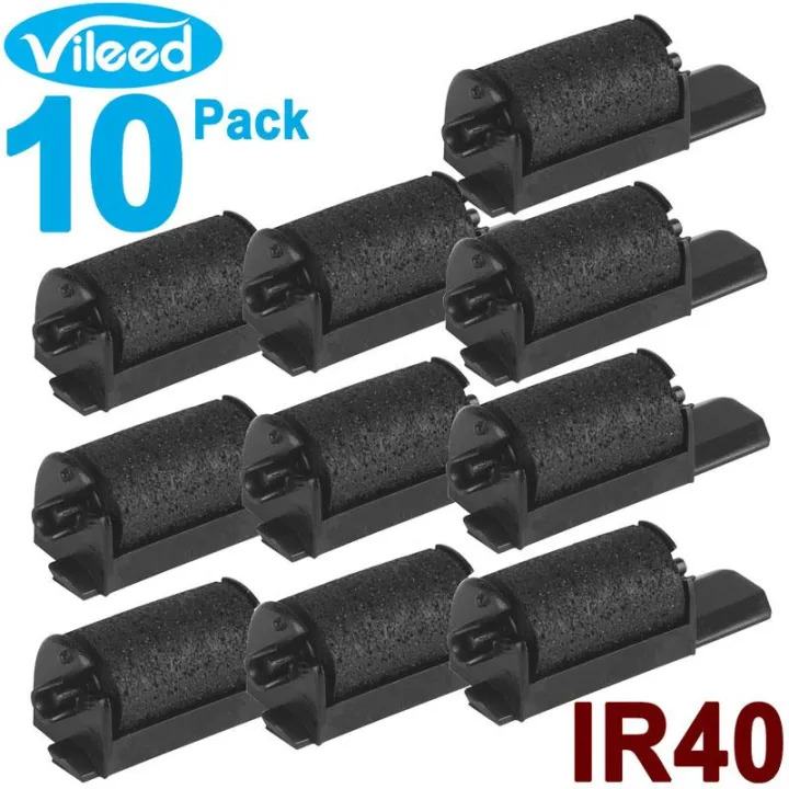10Pcs IR40 Black Ink Roller For Printing Calculator Cash Register ...