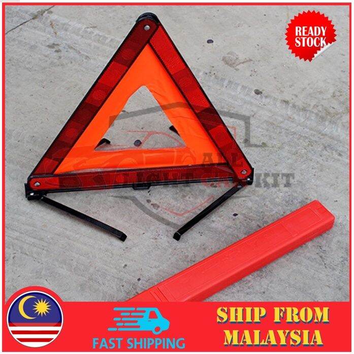 (ALCK) READY STOCK Car Tripod Warning Sign Foldable Triangle Emergency ...