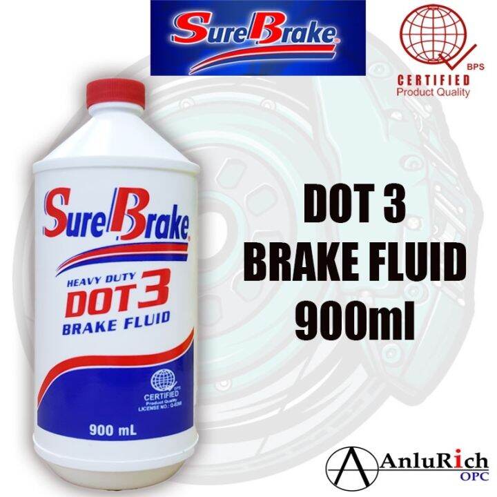 SURE BRAKE FLUID DOT 3 900ML | Lazada PH