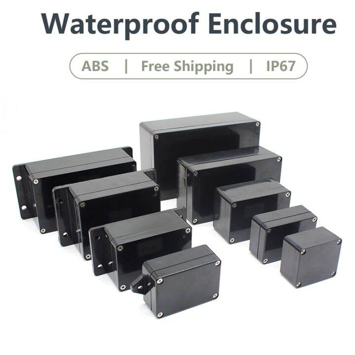 Black Box Outdoor Waterproof Case Plastic Box Electronic Project Case ...