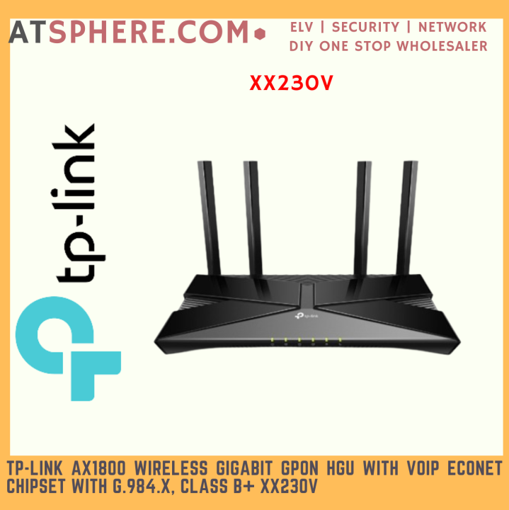 TP-LINK AX1800 Wireless Gigabit GPON HGU with VOIP Econet Chipset with ...