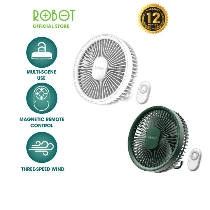 Robot RT-BF16 Mini Ceiling Fan with remote control and LED Light Strong ...