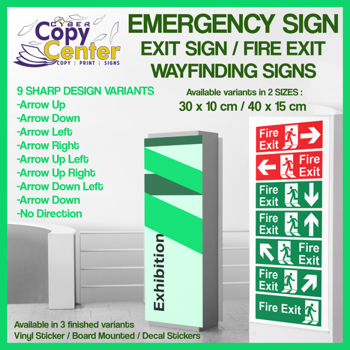 Emergency Fire Exit Sign Board - Fire Exit Signage - Fire Safety Signs ...
