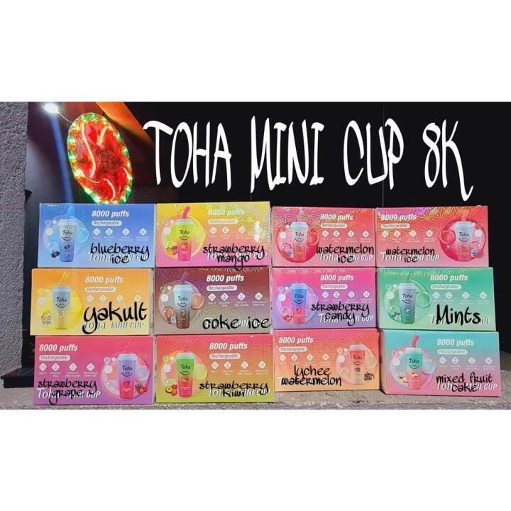 Toha Minicup Up to 8000 Puffs DIsposable 8k Dispo 18ml 50mg | Lazada PH