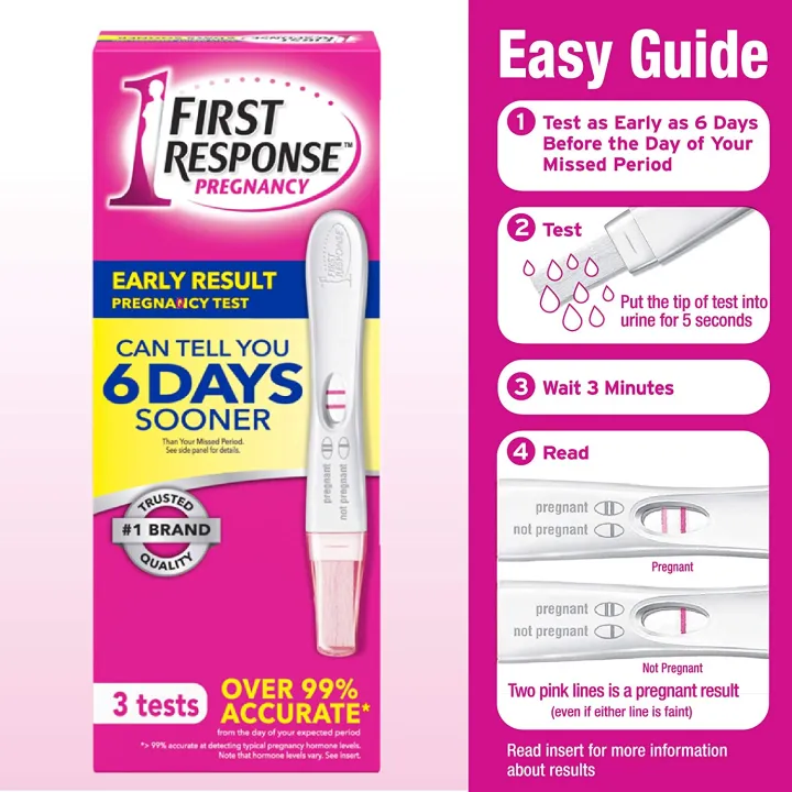 First Response Early Result Pregnancy Test, (Pack of 3 tests ...