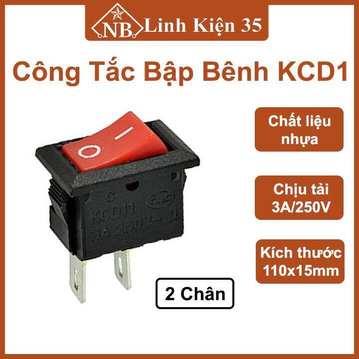 Công tắc bập bênh KCD1-11 2 Pin 3A-250V bật tắt nguồn tiện lợi | Lazada.vn
