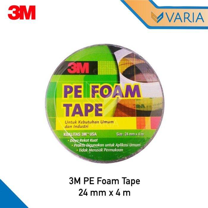 3M Double Tape PE Foam 24 mm x 4 m 1600 TG Busa Perekat | Lazada Indonesia