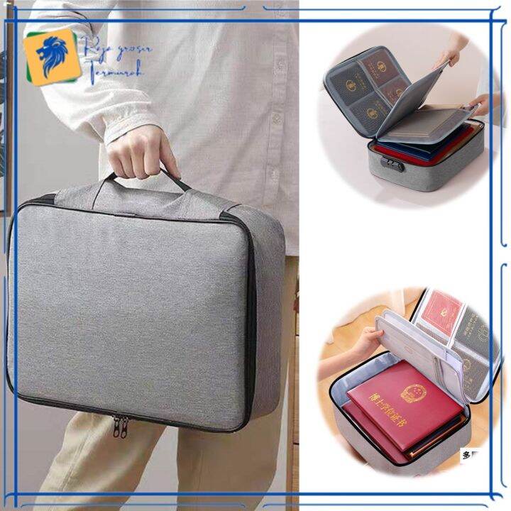 Tas Penyimpanan Dokumen 3 Layer Storage Bag Sertifikat File Tempat ...