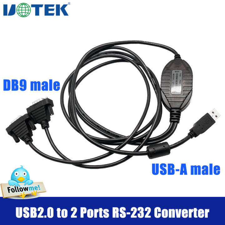 UOTEK 1.5M USB to RS232 Serial Cable Converter FTDI Chipset USB2.0 to ...