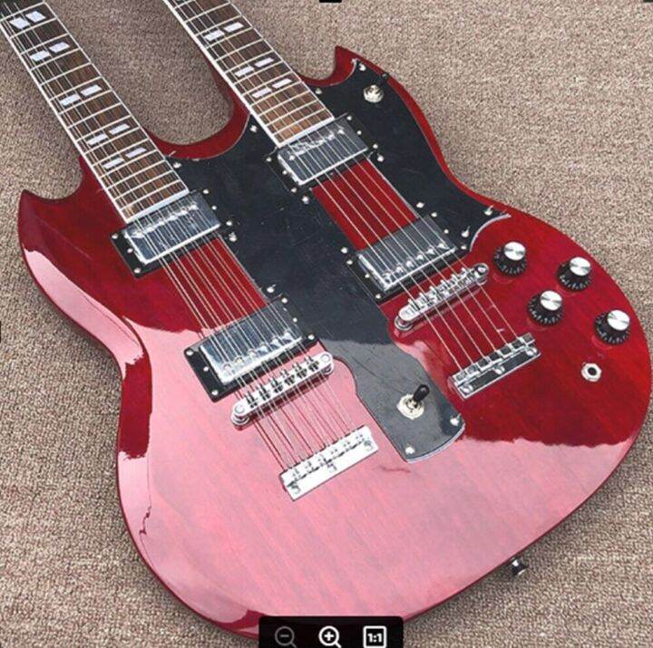 Fender Red Gibson SG 1275 Double Neck Electric Guitar Humbucker Pickups ...