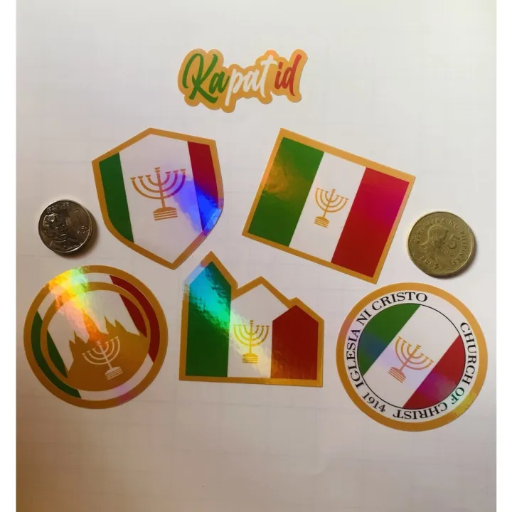 Iglesia ni Cristo/ Holographic/ 5pc plus free kapatid sticker | Lazada PH