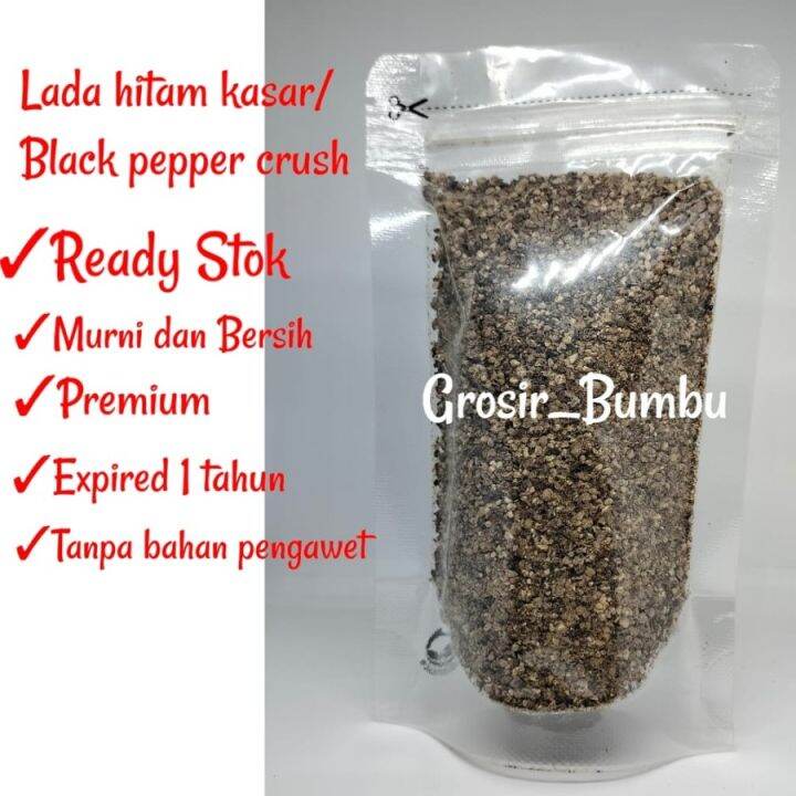 Lada Hitam Kasar / Black Pepper Crush / Lada Hitam Pecah 1KG | Lazada ...