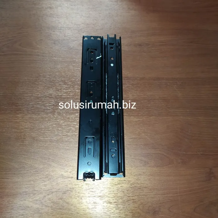 REL LACI 250 X 35MM DOUBLE HITAM PASANG SET 25CM RAILING RAK LEMARI ...
