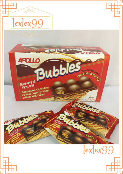 Apollo Bubbles / Biskuit Cokelat / Choco Wafer Bar 24pcs | Lazada Indonesia