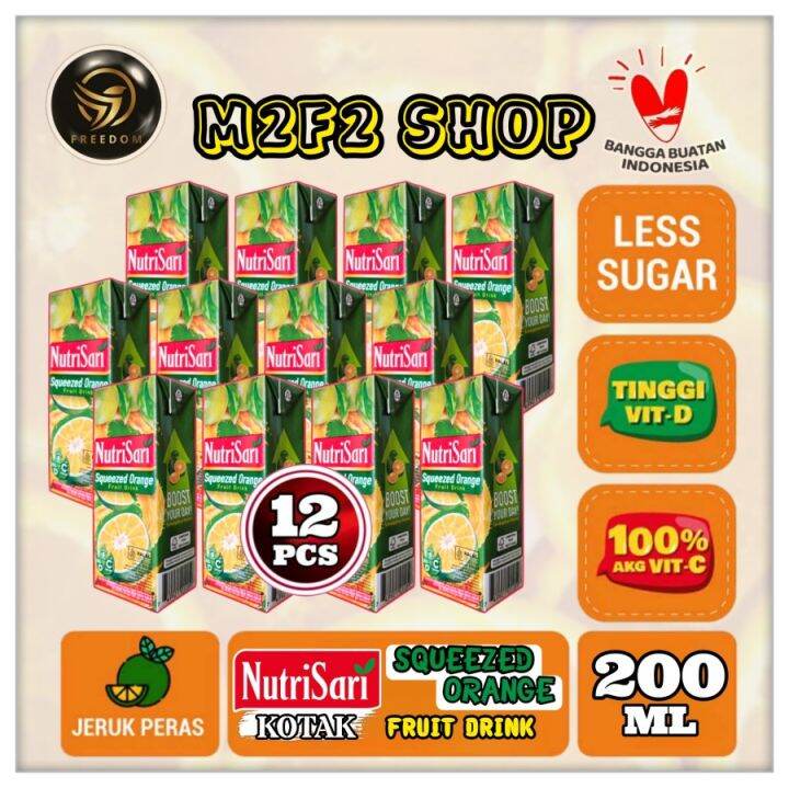 Juice Nutrisari Orange Semua Rasa - 200 ml (Kemasan 12 Pcs) | Lazada ...