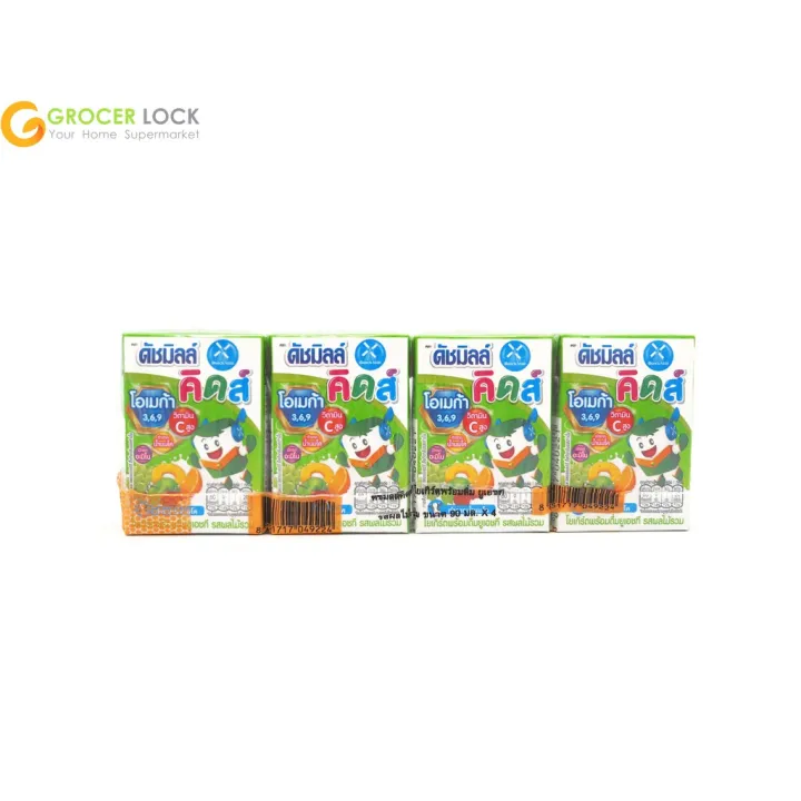 ดัชมิลล์คิดส์ : นมเปรี้ยวยูเอชทีรสผลไม้รวม 90ml X 4pcs (Dutch Mill Kids ...