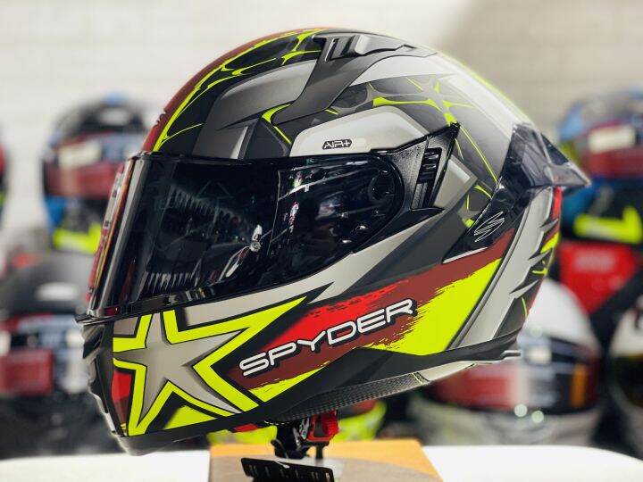 Spyder FURY GD KINETIC S4 Full-face Dual Visor Helmet + Free Clear ...