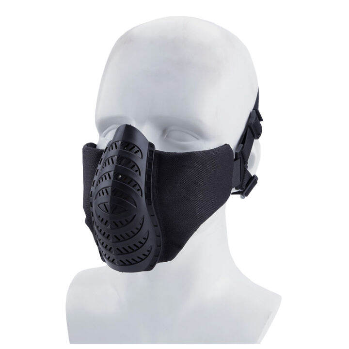 IDOGEAR Tactical Half face Mask Mesh Half Face Mask With Ear Protection ...