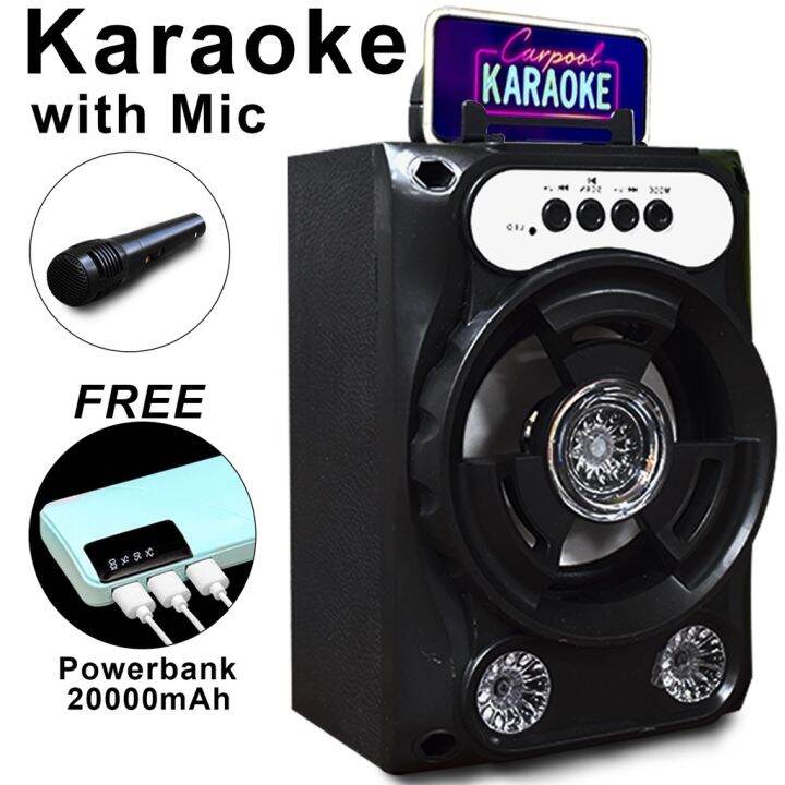 Original Karaoke Speaker With FREE Microphone Wire Mic Portable JPJ4 ...