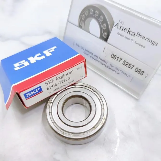 Bearing 6204 Zz C3 Skf Asli 2Z Laker Pintu Motor Pompa Mesin 20X47X12 ...