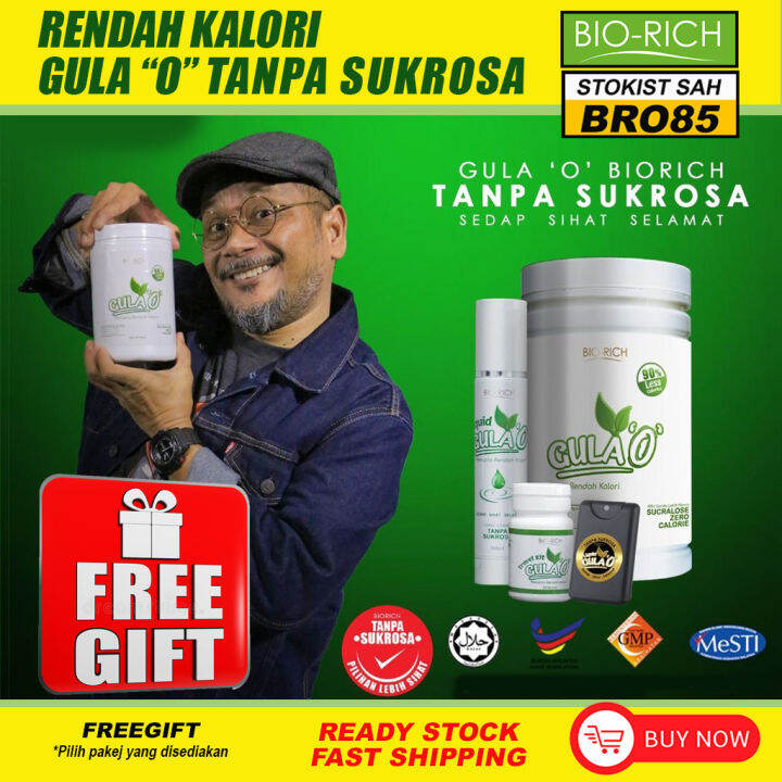 GULA O BIORICH Pemanis kurang kalori 20g / 800g dan gula o spray 20ml ...