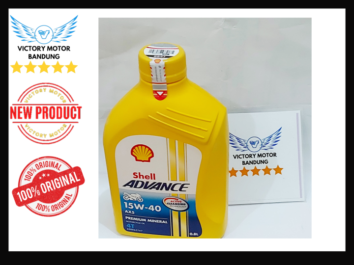 Oli Mesin Motor Shell Advance AX5 Matic 800 ml SAE 10W-30 Original Asli ...