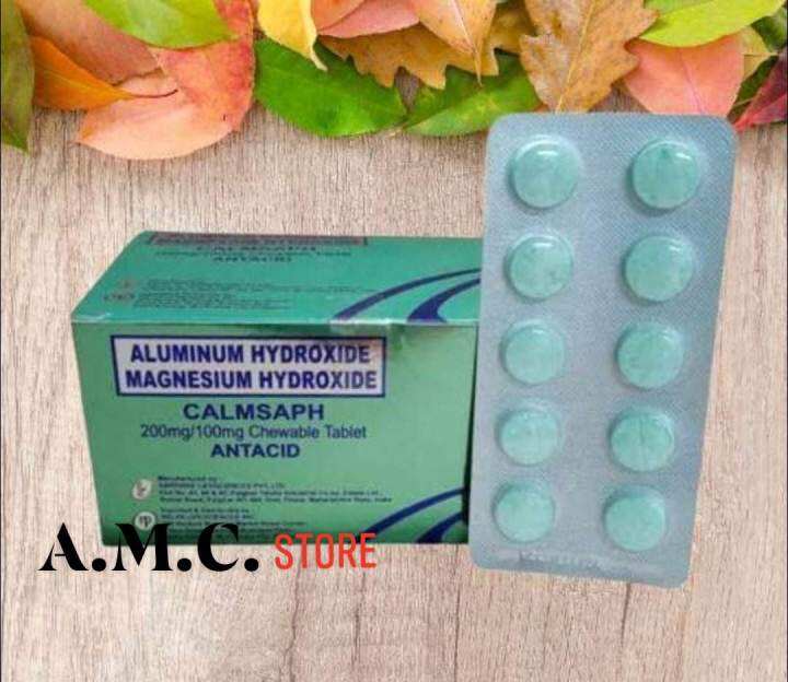 CALMSAPH Chewable Tablet ANTACID - 100 Tablets - FDA DRP - 4115 | Lazada PH